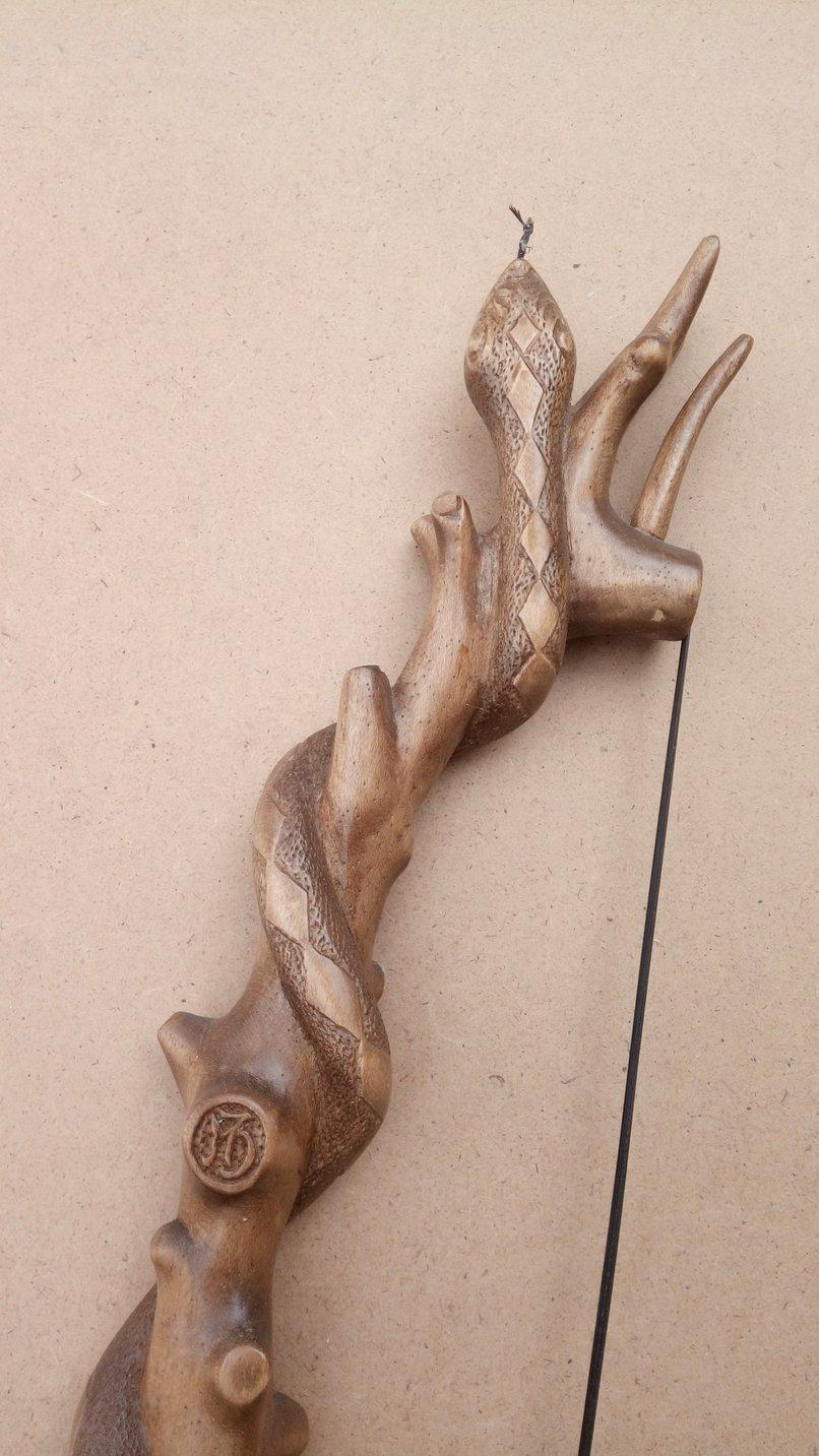 Gusle bow - a snake around branch | Gusle.me - Handcrafted Gusle ...