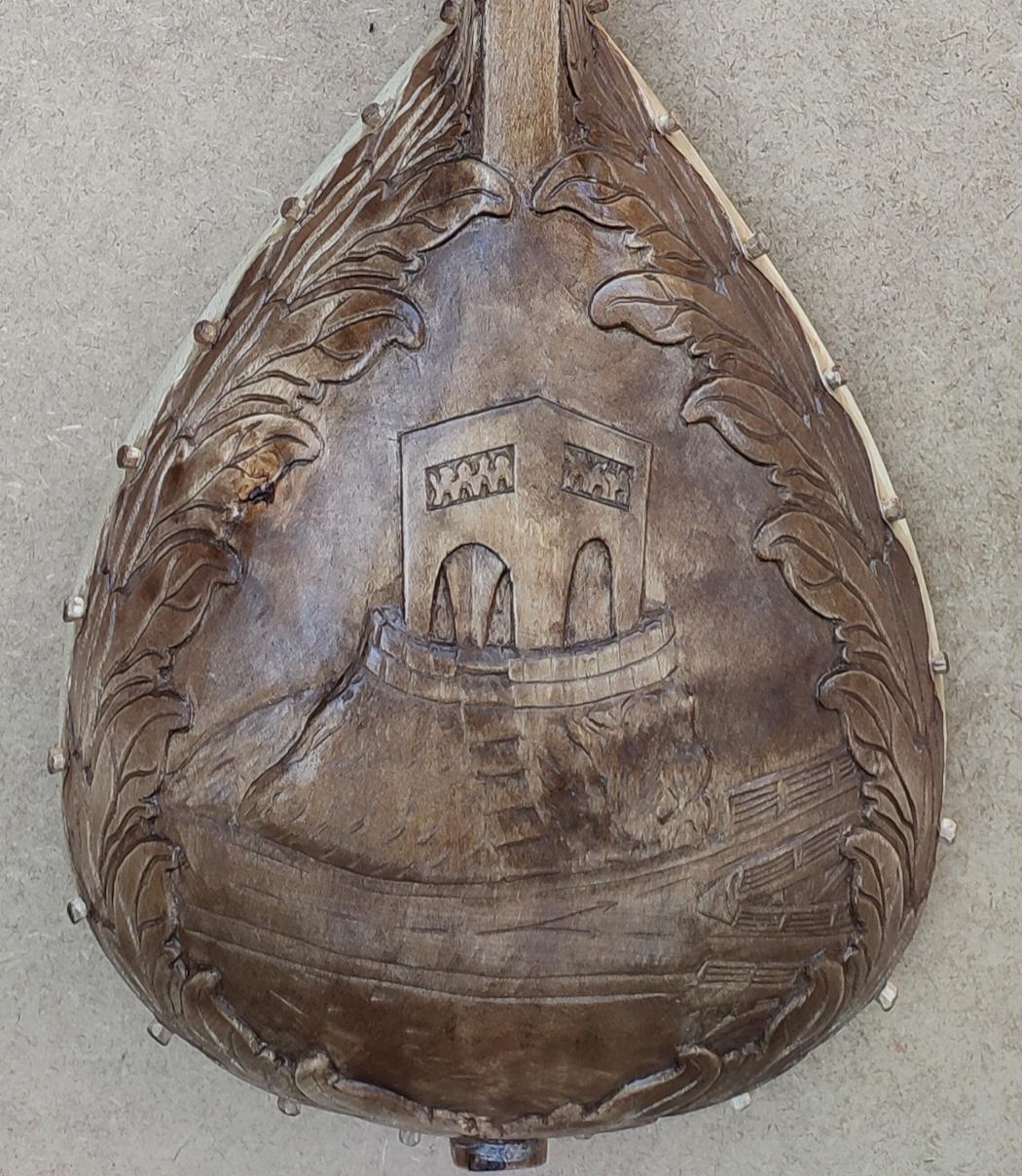 Gusle with goat (the coat of arms of Montenegro, monument to the heroes ...